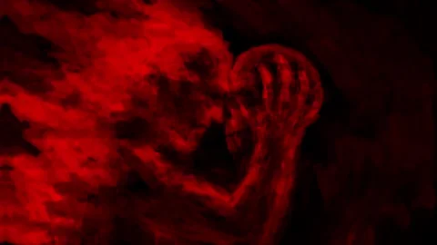 Sacred skull animation on black and red ... | Stock Video | Pond5