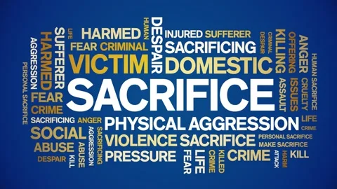 Sacrifice animated word cloud,animation ... | Stock Video | Pond5