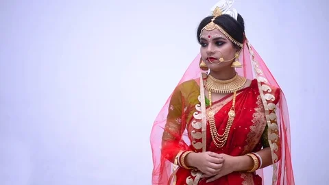 Bengali Bride Stock Footage ~ Royalty Free Stock Videos | Pond5