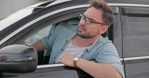 Angry Man In Traffic Stock Footage ~ Royalty Free Stock Videos | Pond5