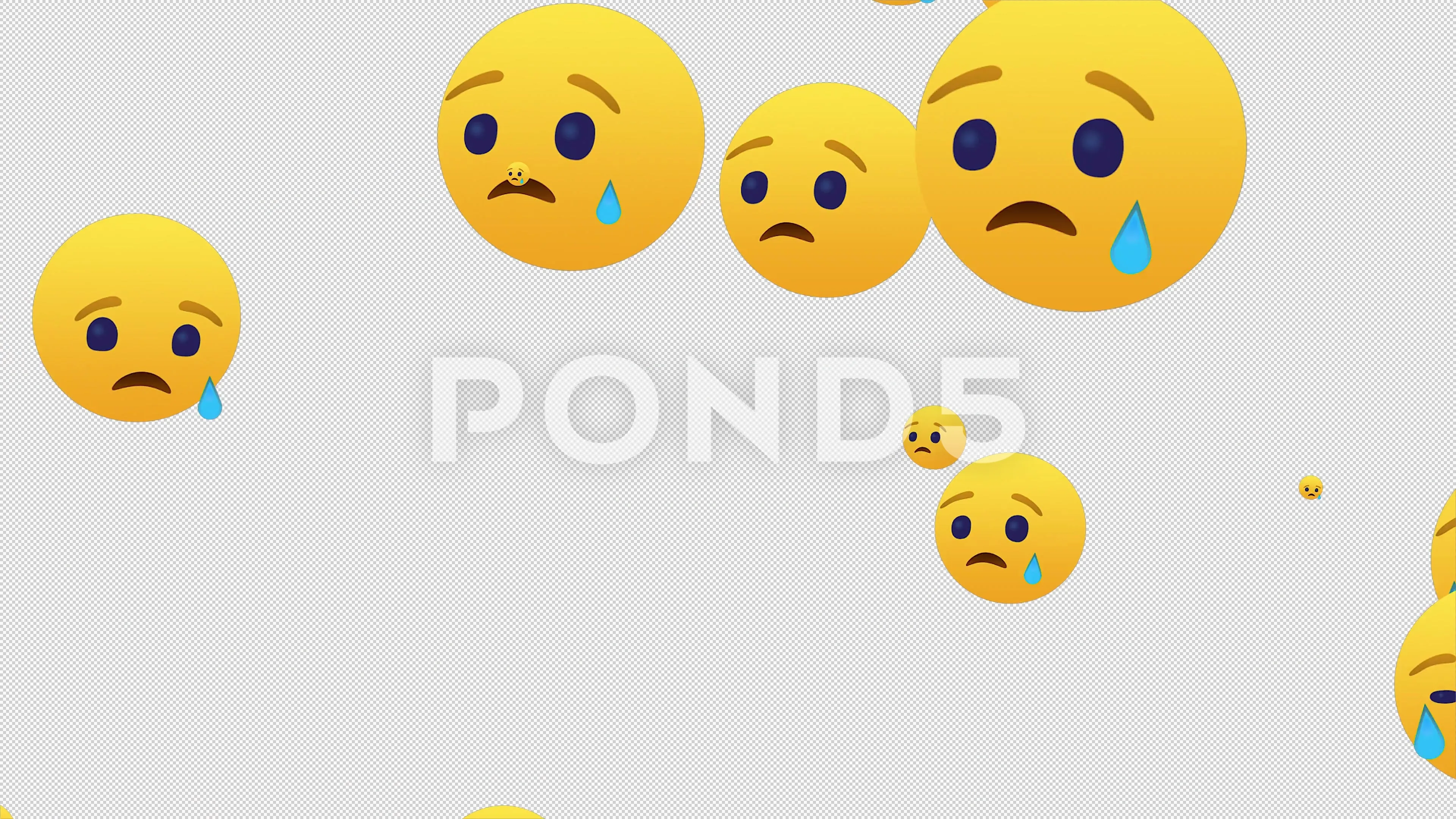 Moving Crying Face Emoticon