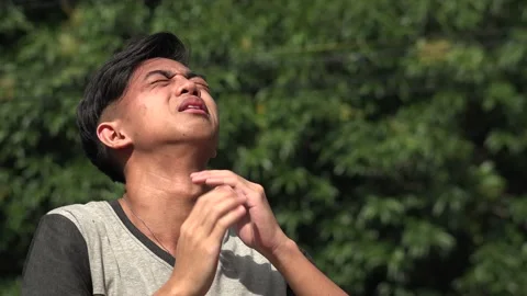 A Sad Crying Filipino Teenager | Stock Video | Pond5