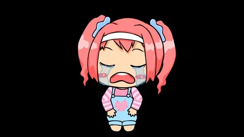 Sad Crying Girl Animation | Stock Video | Pond5