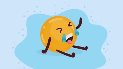 sad emoji crying comic character | Stock Video | Pond5