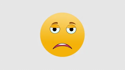 sad emoji emotion Face icon loop motion ... | Stock Video | Pond5