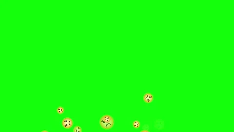 Sad Emoji Facial Expression Floating on ... | Stock Video | Pond5