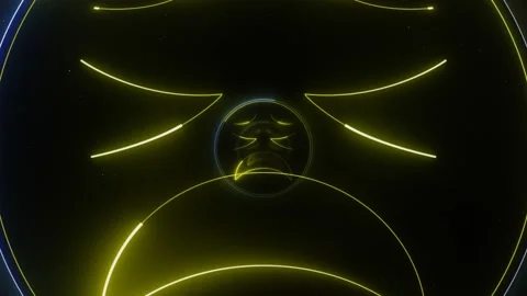 SAD Emoji Neon Background, Animation, Lo... | Stock Video | Pond5