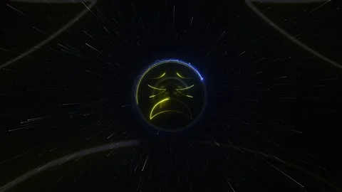 SAD Emoji Neon Background, Animation, Lo... | Stock Video | Pond5