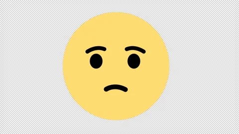 Sad Emoji Social Media Alpha Channel | Stock Video | Pond5