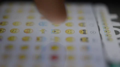 sad emoticon on the keyboard. yellow sad... | Stock Video | Pond5