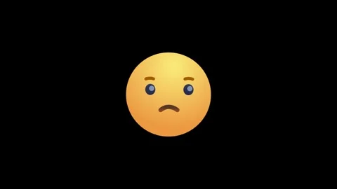 Sad Face Animated Emoji on a Transparent... | Stock Video | Pond5
