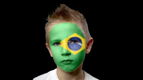 Sad fan of the football team of Brazil. ... | Stock Video | Pond5