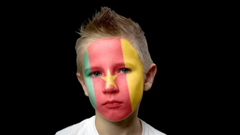 Sad fan of the football team of Cameroon... | Stock Video | Pond5