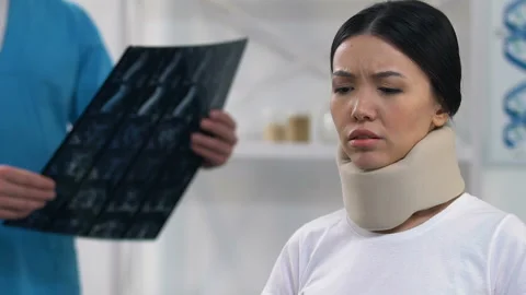 Sad female patient feeling uncomfortable... | Stock Video | Pond5