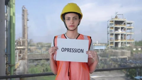 Sad Indian female construction worker ho... | Stock Video | Pond5