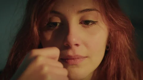 Girl Crying Night Stock Footage ~ Royalty Free Stock Videos | Pond5