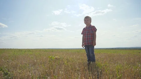 sad little boy stands lifestyle with his... | Stock Video | Pond5