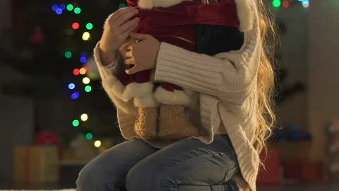 Sad little girl looking around, lack of ... | Stock Video | Pond5