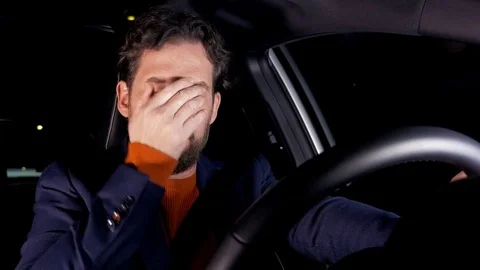 Man Driving Sad Stock Footage ~ Royalty Free Stock Videos | Pond5