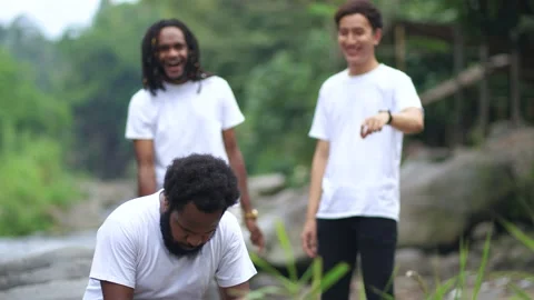 A Sad Man Getting Bullied by Two of His ... | Stock Video | Pond5