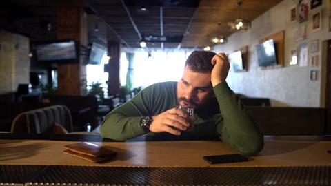 Sad Man In Bar Stock Video Footage | Royalty Free Sad Man In Bar Videos ...