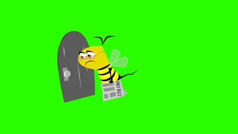sad queen bee enters green screen house ... | Stock Video | Pond5