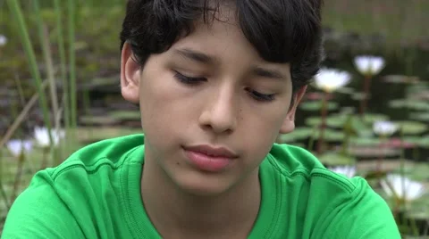 Sad Teen Hispanic Boy | Stock Video | Pond5