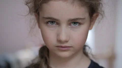 Sad Thinking Curiosity Child Looking at ... | Stock Video | Pond5