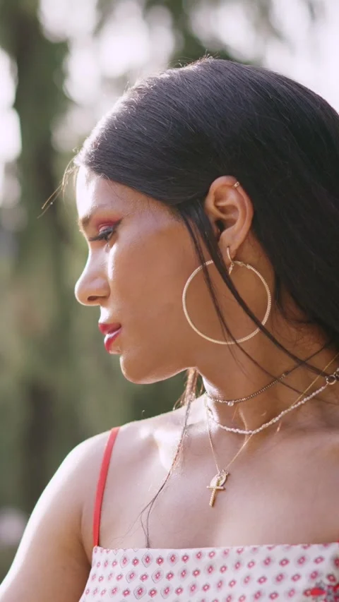 Sad transgender woman. Close up | Stock Video | Pond5