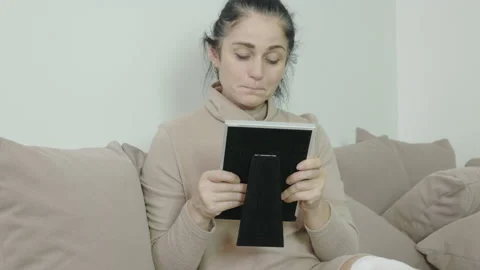 Sad woman crying after break up with boy... | Stock Video | Pond5