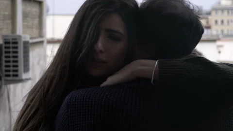 Sad Couples Crying In Rain