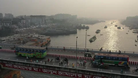 Sadarghat Babubazar Bridge Reveal Puran ... | Stock Video | Pond5