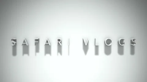 safari vlogs 3D title animation white te... | Stock Video | Pond5