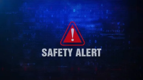 Safety Alert Warning Error Message Blink... | Stock Video | Pond5