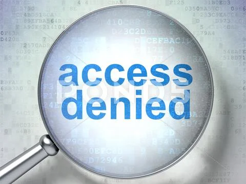 Safety concept: Access Denied with optical glass ~ Clip Art #64985407