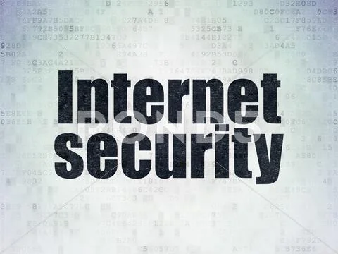 Safety concept: Internet Security on Digital Paper background: Graphic ...