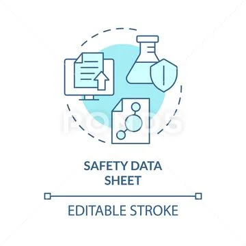Safety data sheet soft blue concept icon ~ Clip Art #272747503