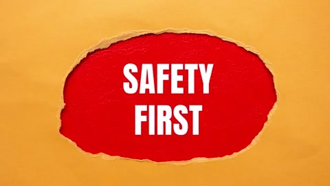 Safety first message writing on ripped t... | Stock Video | Pond5