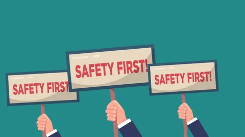safety first sign animation | Stock Video | Pond5