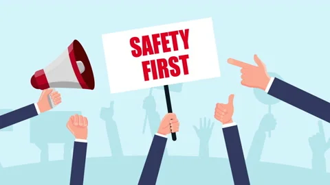 safety first sign animation | Stock Video | Pond5