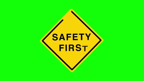 Safety First Sign Animation on White Bac... | Stock Video | Pond5