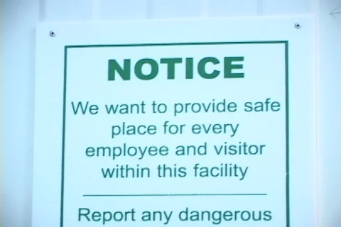 Safety First Warning Sign | Stock Video | Pond5