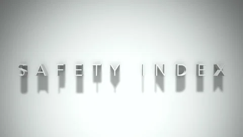 safety index 3D title animation white te... | Stock Video | Pond5