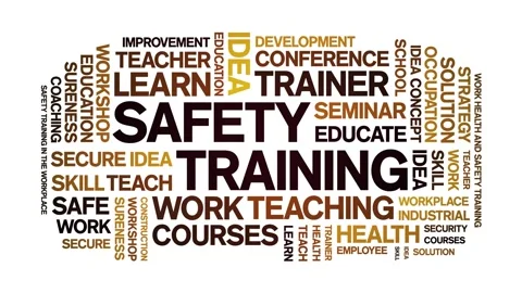 Safety Training animated word cloud,anim... | Stock Video | Pond5
