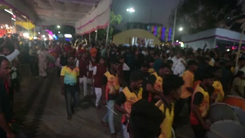 Sai Baba golden chariot in a Palki Yatra | Stock Video | Pond5