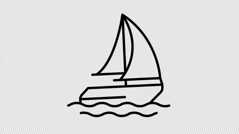 Sailboat Outline Stock Videos – Royalty-Free HD & 4K Videos | Pond5