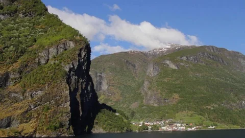 Sailing The Towering Fjords of Flam, Nor... | Stock Video | Pond5