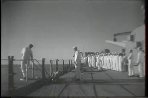 Sailor train aboard the battleship USS M... | Stock Video | Pond5