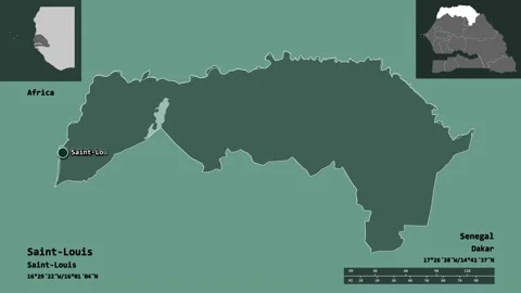 Saint-Louis location. Senegal. Administr... | Stock Video | Pond5