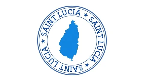 Saint Lucia intro. Badge with the circul... | Stock Video | Pond5